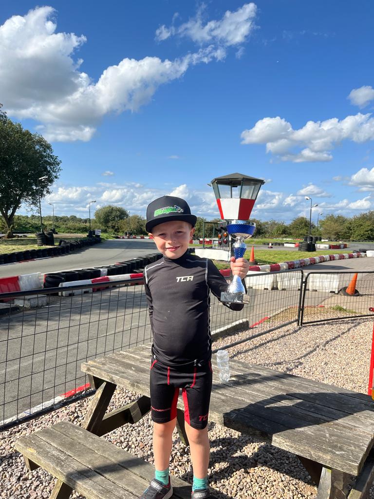 Mini motorcycle ace Ethan, 7, wins trophies on the track - Hanham ...